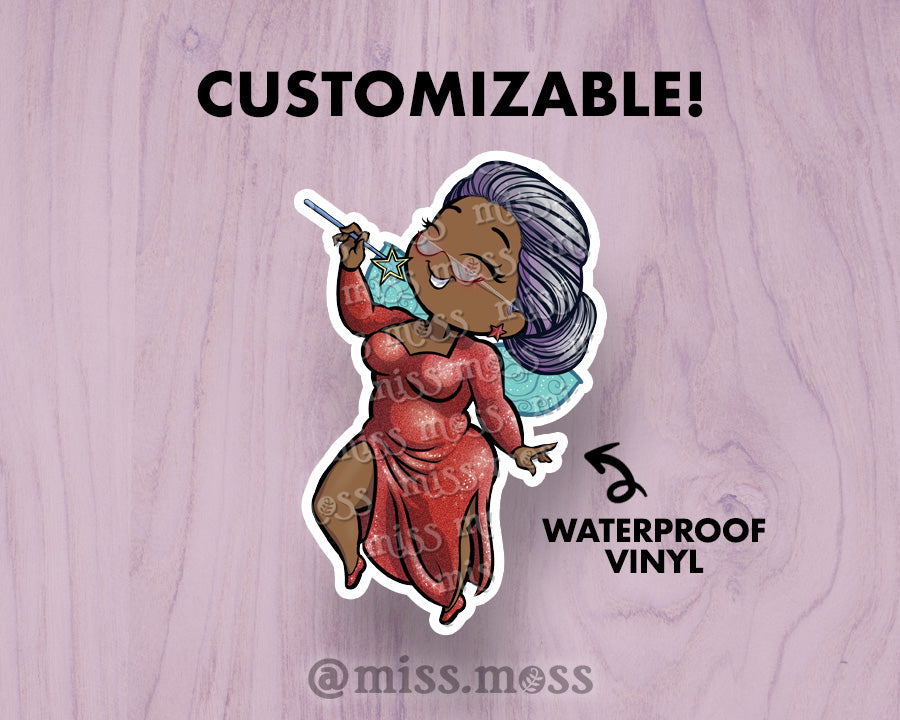JUMBO Fairy Godmother Vinyl Sticker – Miss Moss Gifts