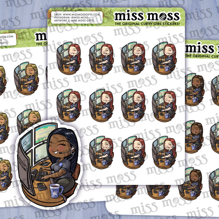 Help Desk Girl Waterproof Vinyl Planner Stickers – Miss Moss Gifts