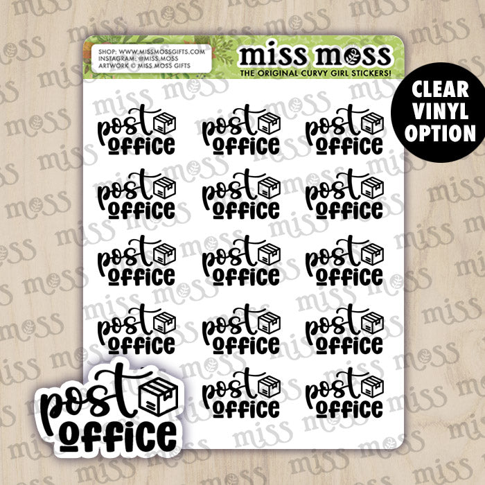 Post Office Script Lettering Planner Stickers – Miss Moss Gifts