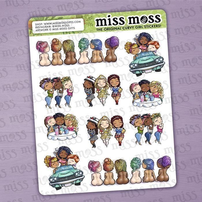Mini Group Assortment Vinyl Sticker Sampler – Miss Moss Gifts